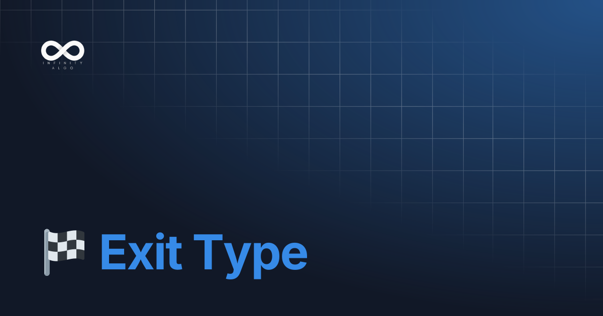 🏁 Exit Type | Infinity Algo Docs Guide Tutorial Settings